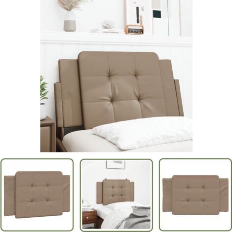 The Living Store Kopfteil-Kissen Cappuccino-Braun 90 cm Kunstleder ...