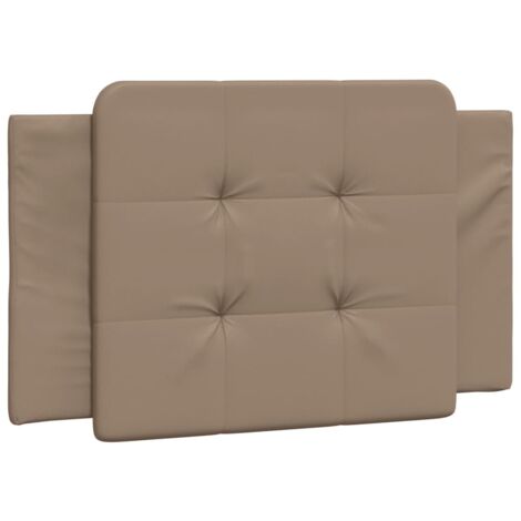 The Living Store Kopfteil-Kissen Cappuccino-Braun 90 cm Kunstleder ...