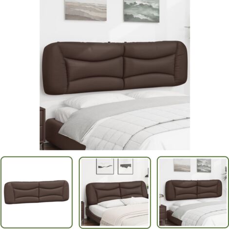 The Living Store Kopfteil-Kissen Braun 180 cm Kunstleder - Kopfteil ...