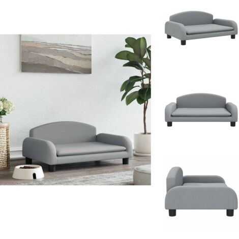 Hundebett Hellgrau 70x45x30 cm Stoff - Hunde Bett - Hundebett - Haustierbett - Sofabed Für Tiere ...