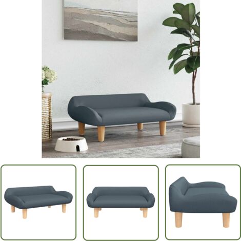 The Living Store Hundebett Dunkelgrau 70x40x24 cm Stoff - Hunde Bett - Hundebett - Sofabett Für ...