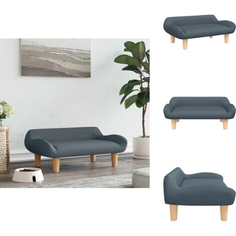 Hundebett Dunkelgrau 70x40x24 cm Stoff - Hunde Bett - Hundebett - Sofabett Für Hunde - Kleines ...