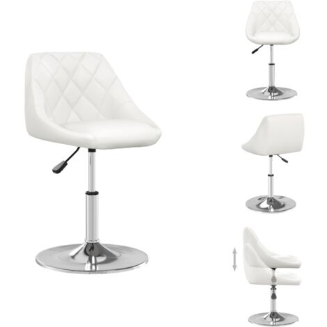 Barhocker - Living Barhocker Weiß Kunstleder