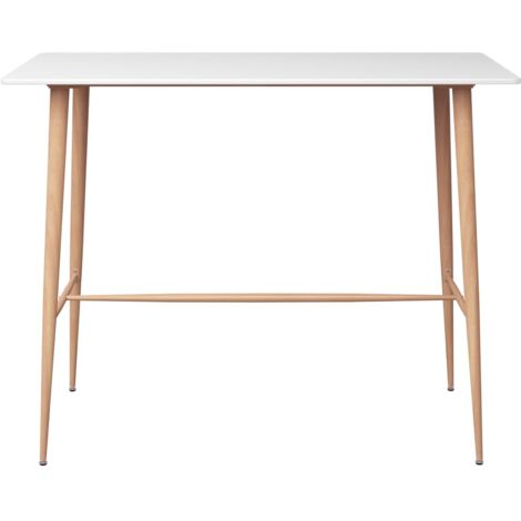 7-tlg. Bar-Set Weiß - Bar Set - Bartisch - Barhocker - Kücheninsel ...