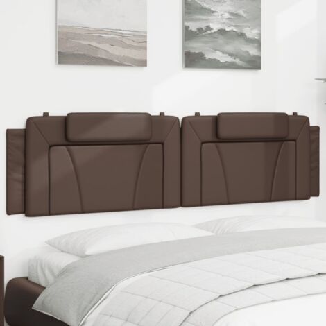 The Living Store Kopfteil-Kissen Braun 200 cm Kunstleder - Kopfteil ...