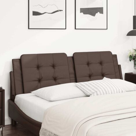The Living Store Kopfteil-Kissen Braun 160 cm Kunstleder - Kopfteil ...