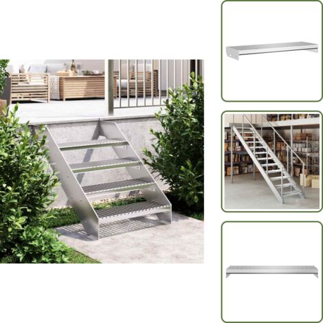 The Living Store Gitterroststufe 70x24x7 cm Verzinkter Stahl ...