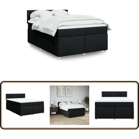 Boxspringbett 160x200 Schwarz