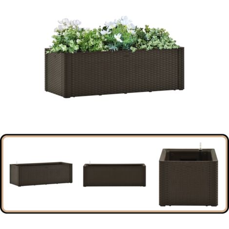 Garten-Hochbeet mit Selbstbewässerungssystem Mokka 100x43x33 cm ...