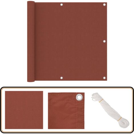 Balkon-Sichtschutz Terrakotta-Rot 90x300 cm Oxford-Gewebe - Balkon ...