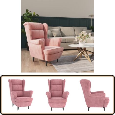 Sessel Rosa Samt - Samtsessel - Rosa Sessel - Lounge Sessel ...