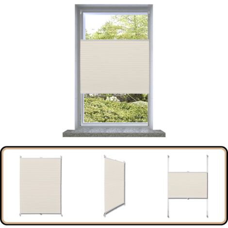 Plissee Faltrollo Rollo Plisseerollo 110x150cm Creme - Sonnen- Und ...