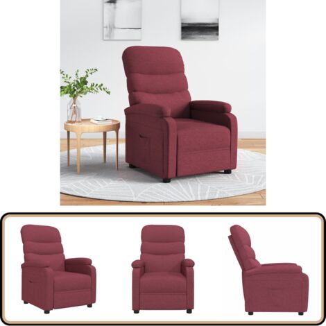 vidaXL Relaxsessel Weinrot Stoff