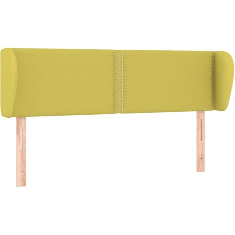Kopfteil mit Ohren Grün 147x23x78/88 cm Stoff - Bettkopfteil - Kopfteil ...