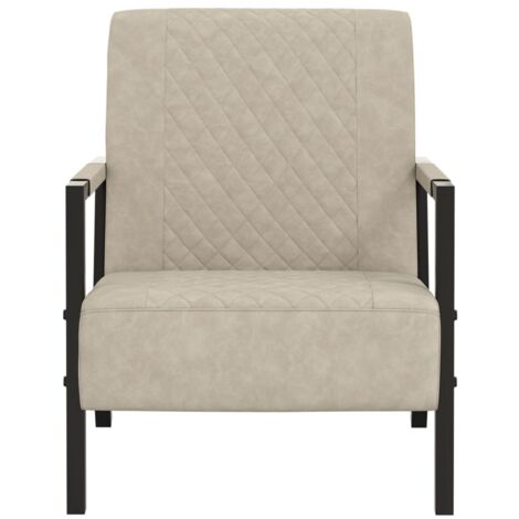 Sessel Hellgrau Kunstleder - Bequemer Sessel - Lounge Sessel ...