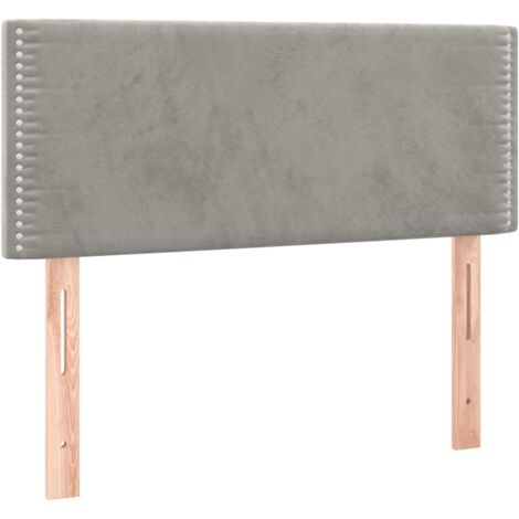 Kopfteil Hellgrau 90x5x78/88 cm Samt - Samt Kopfteil - Bettkopf ...