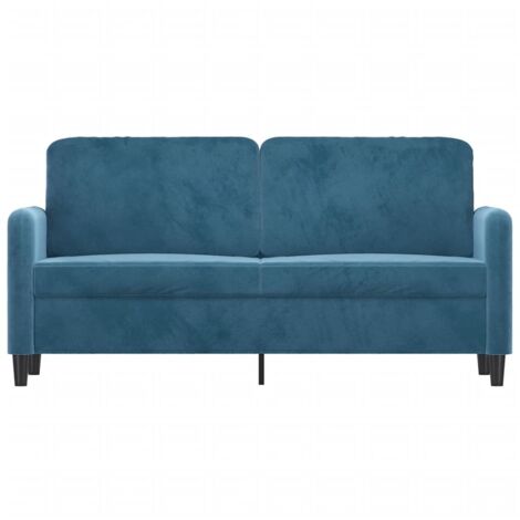 2-Sitzer-Sofa Blau 140 cm Samt - Samtsofa - Couch Blau - Wohnzimmersofa ...