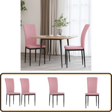 Esszimmerstühle 2 Stk. Rosa Samt - Samt Sessel - Rosa Stuhl ...