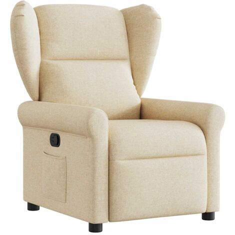 vidaXL Relaxsessel Creme Stoff