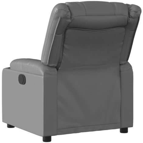 Relaxsessel Grau Kunstleder - Komfortsessel - Relaxsessel ...