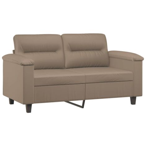 2-Sitzer-Sofa Cappuccino-Braun 120 cm Kunstleder - Couch - 2-Sitzer ...