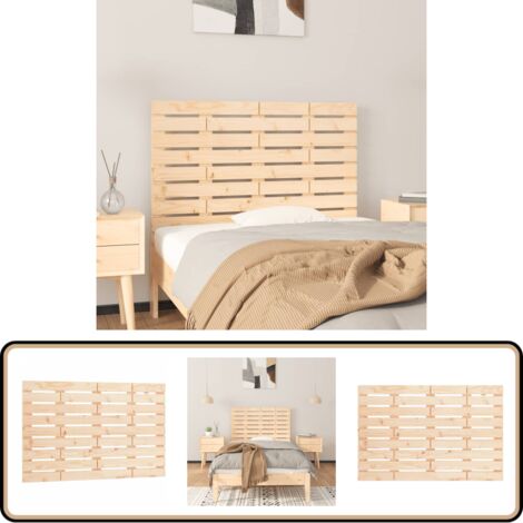 Wand-Kopfteil 106x3x63 cm Massivholz Kiefer - Holz Kopfteil ...