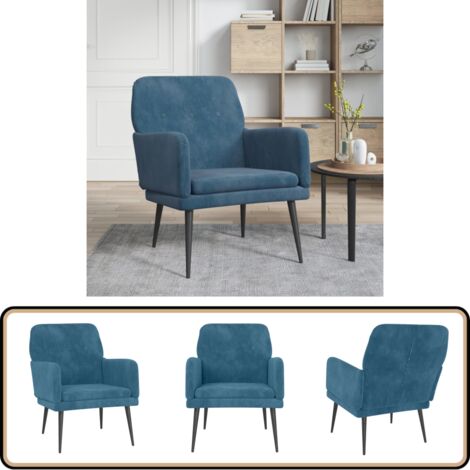 Sessel Samt Blau