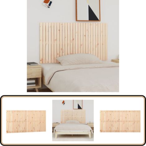 Wand-Kopfteil 166x3x90 cm Massivholz Kiefer - Holz Kopfteil - Kiefern ...