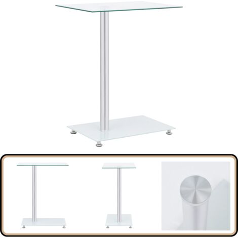 Beistelltisch U-Form Transparent 45x30x58 cm Hartglas - Beistelltisch ...