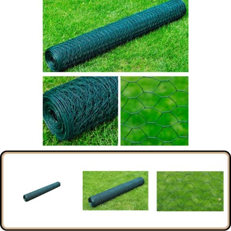 Maschendraht Stahl Hexagon 1x25 m Dunkelgrün - Gartenzaun ...