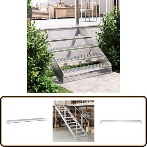Gitterroststufe 100x24x7 cm Verzinkter Stahl - Treppenstufe ...
