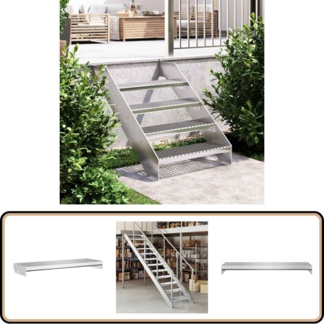 Gitterroststufe 70x24x7 cm Verzinkter Stahl - Treppenstufe - Gitterrost ...