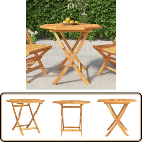 Klappbarer Gartentisch 85x85x76 cm Teak Massivholz - Gartenmöbel ...