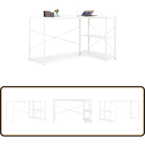 Computertisch Weiß 120x72x70 cm - PC-Tisch - Schreibtisch - Weißer ...