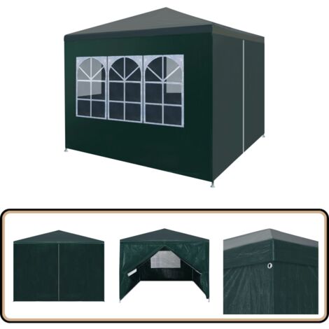 Partyzelt 3x3 m Grün - Gartenzelt - Partyzelt - Outdoor Zelt - Pavillon ...