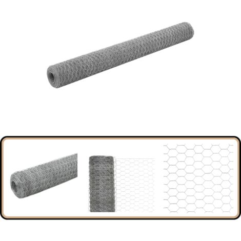 Drahtzaun Verzinkter Stahl 25x1,2 m Silbern - Zaun Aus Stahl ...