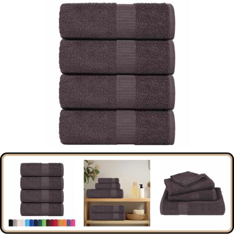 vidaXL Waschlappen 4 Stk. Anthrazit 15x21 cm 360 g/m² 100% Baumwolle