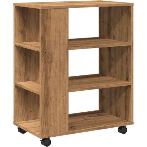 vidaXL Rollcontainer Artisan-Eiche 60x35x75 cm Holzwerkstoff