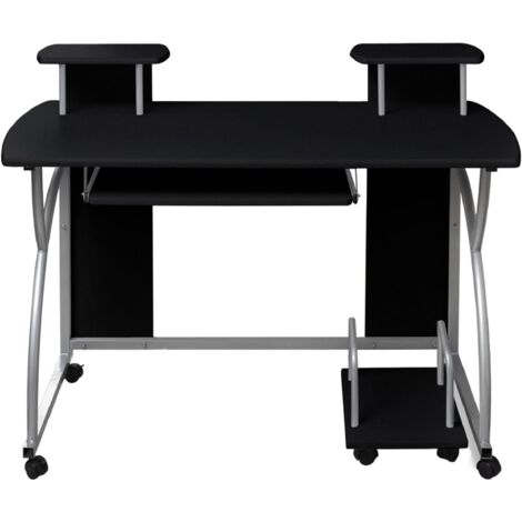 Computertisch Schwarz 110x52x88,5 cm Holzwerkstoff - Schreibtisch ...