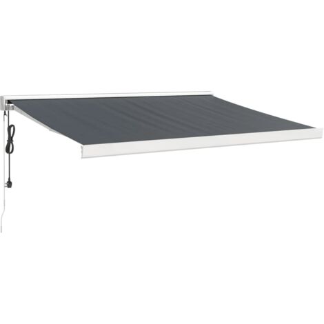 Markise Einziehbar Anthrazit 3x2,5 m Stoff und Aluminium ...