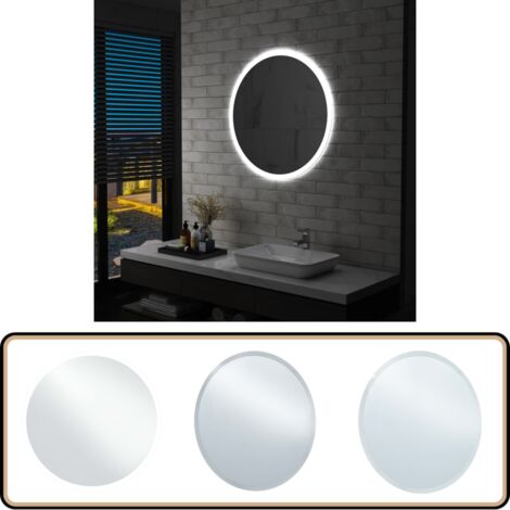 Badezimmerspiegel mit LED 80 cm - LED-Spiegel - Badezimmer Spiegel ...
