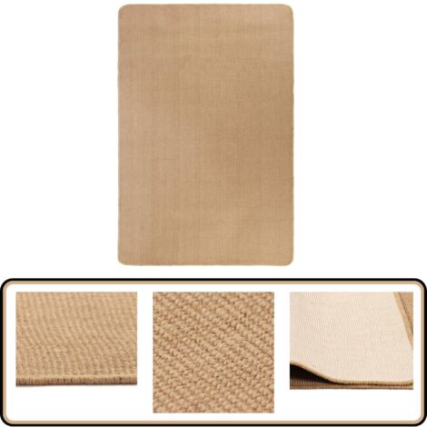 Teppich Jute mit Latexrücken 200x300 cm - Webteppich - Jute Teppich ...