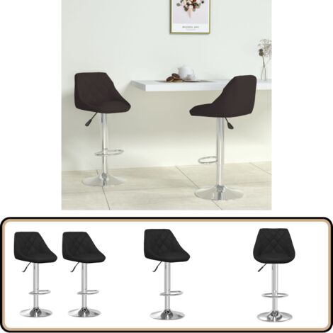 Barhocker 2 Stk. Schwarz Kunstleder - Barhocker - Küchenhocker ...