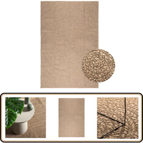 Teppich ZIZUR 160x230 cm Jute-Optik Indoor und Outdoor - Outdoor ...
