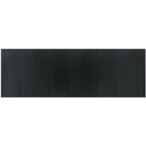 Teppich Rechteckig Grau 100x300 cm Bambus - Bambus Teppich - Grauer ...