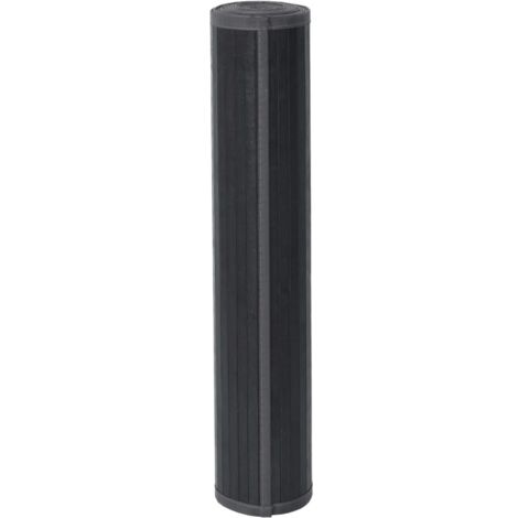 Teppich Rechteckig Grau 100x300 cm Bambus - Bambus Teppich - Grauer ...