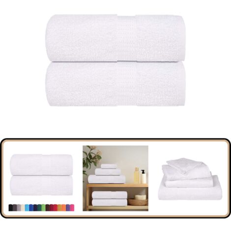vidaXL Waschlappen 2 Stk. Weiß 15x21 cm 360 g/m² 100% Baumwolle