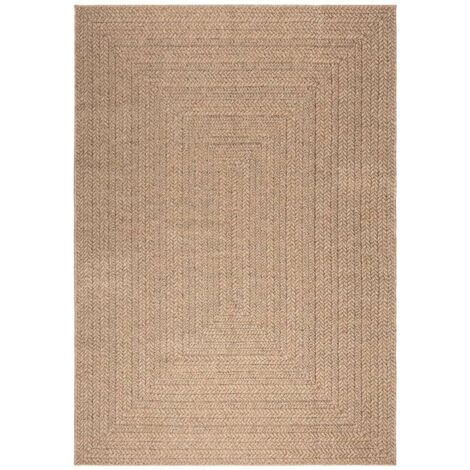 Teppich 160x230 cm Jute-Optik Innen und Außen - Outdoor-Teppich ...