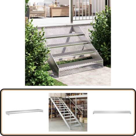 Gitterroststufe 100x24x7 cm Verzinkter Stahl - Treppenstufe ...