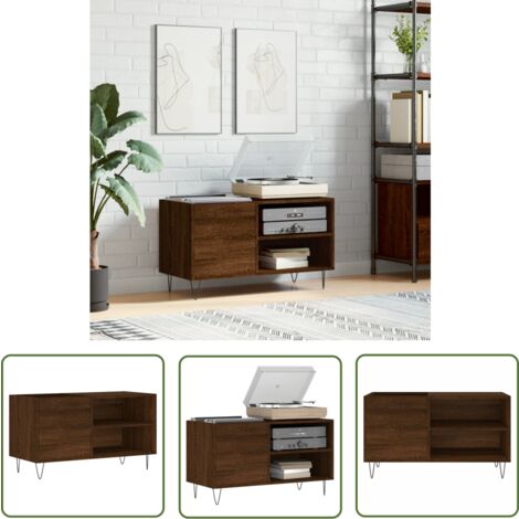 The Living Store Plattenschrank Braun Eichen-Optik 85x38x48 cm ...